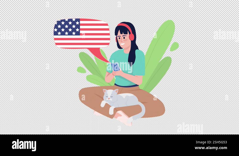 Animated learn English concept Stock Video Footage - Alamy
