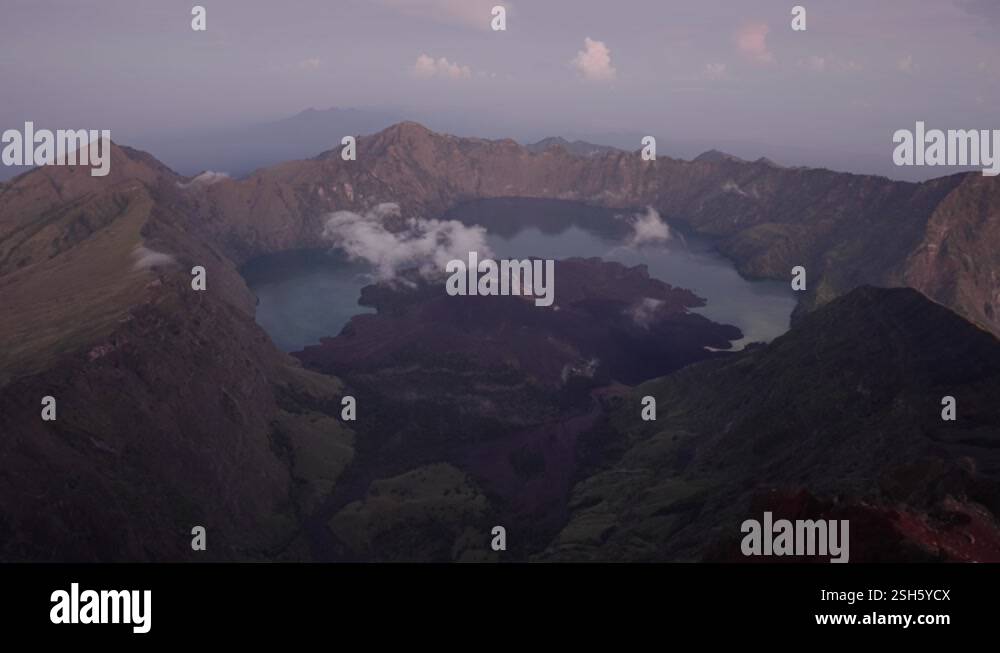 Mount rinjani volcano crater national Stock Videos & Footage - HD and ...