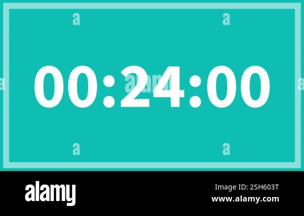 30 seconds countdown timer with white number on teal background ...