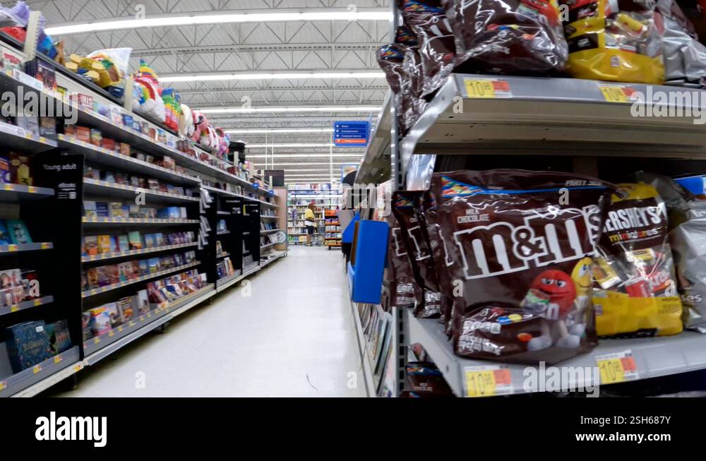 Walmart super center retail store interior pan candy display and prices ...