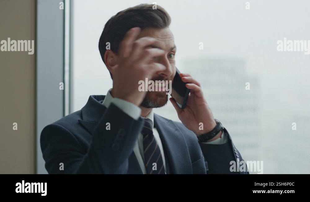 Portrait furious manager calling phone Stock Videos & Footage - HD and ...