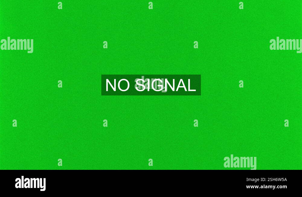 VHS effect. Green screen. No signal. Bad interference. VHS defects ...