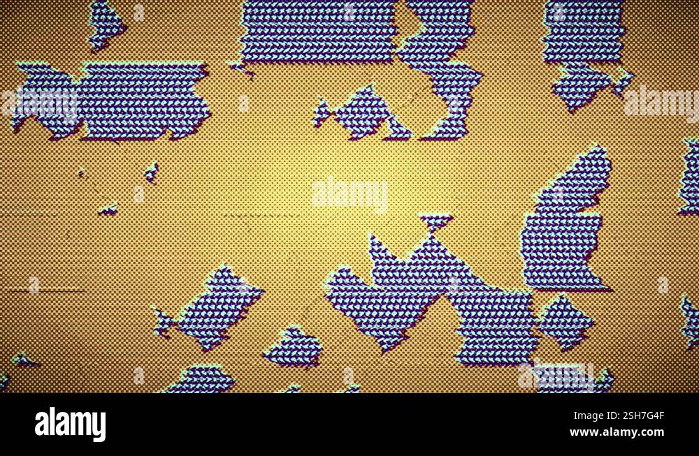 Transforming screen noise vhs computer error imitation, neon sci-fi ...