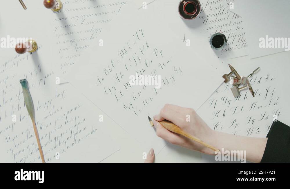 How to do calligraphy Stock Videos & Footage - HD and 4K Video Clips ...