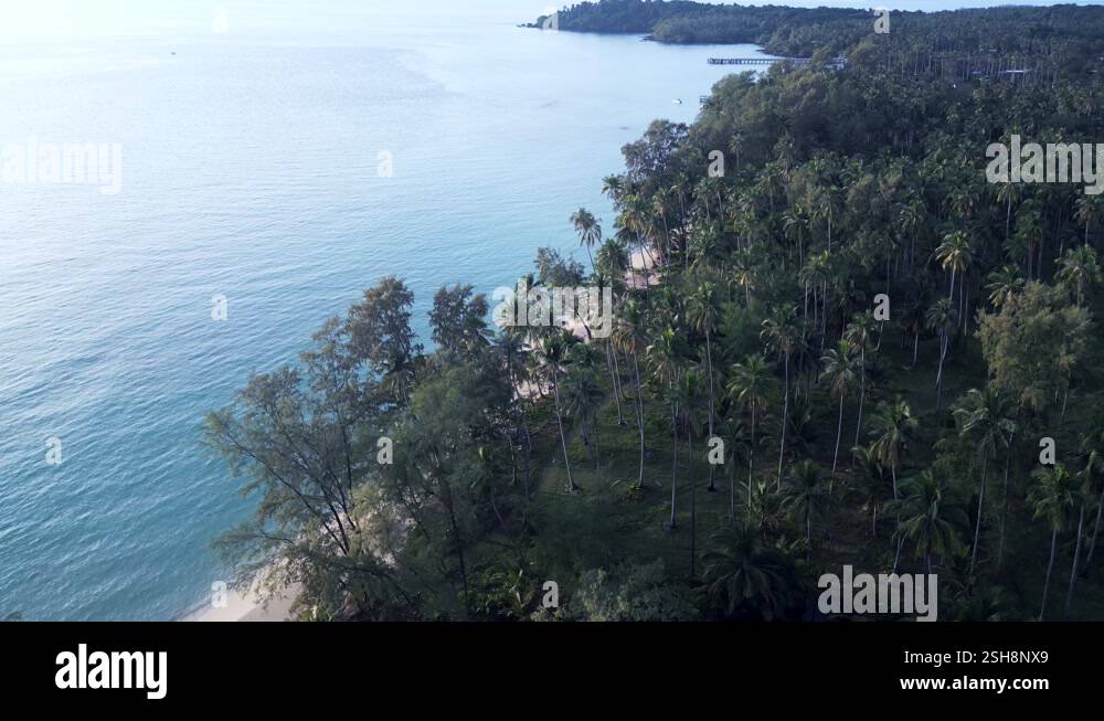 ko kut island. Lovely aerial view flight drone of natural Taphao beach ...