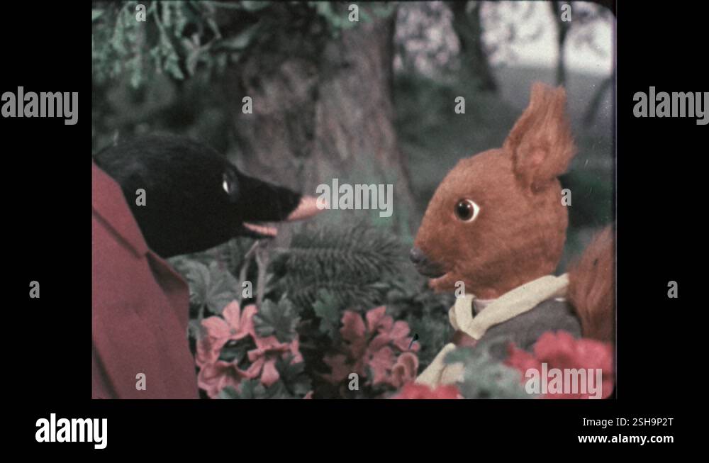 1970s: Squirrel walks through forest, meets mole, talks to mole. Frog ...