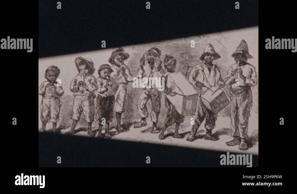 1960s: Drawings of slaves working and playing in their down time ...