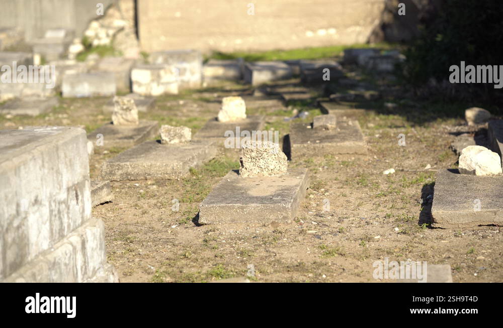 Graves without identification inscriptions in the old Jewish cemetery ...