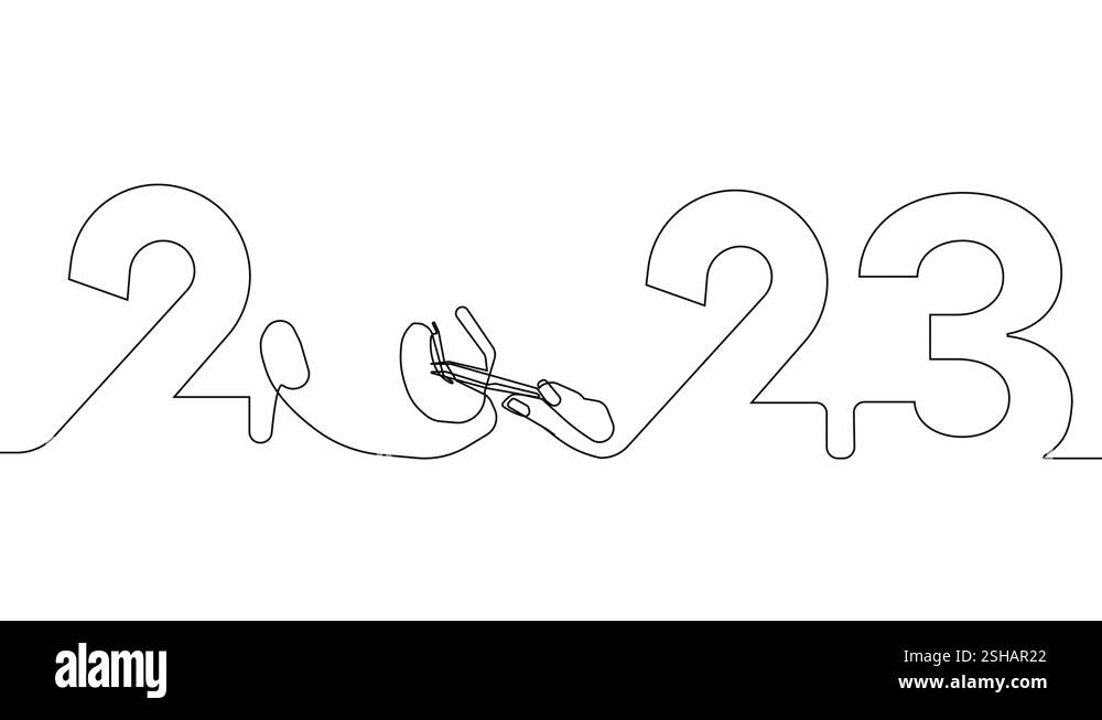 4k animated self drawing of continuous line draw Stock Video Footage ...