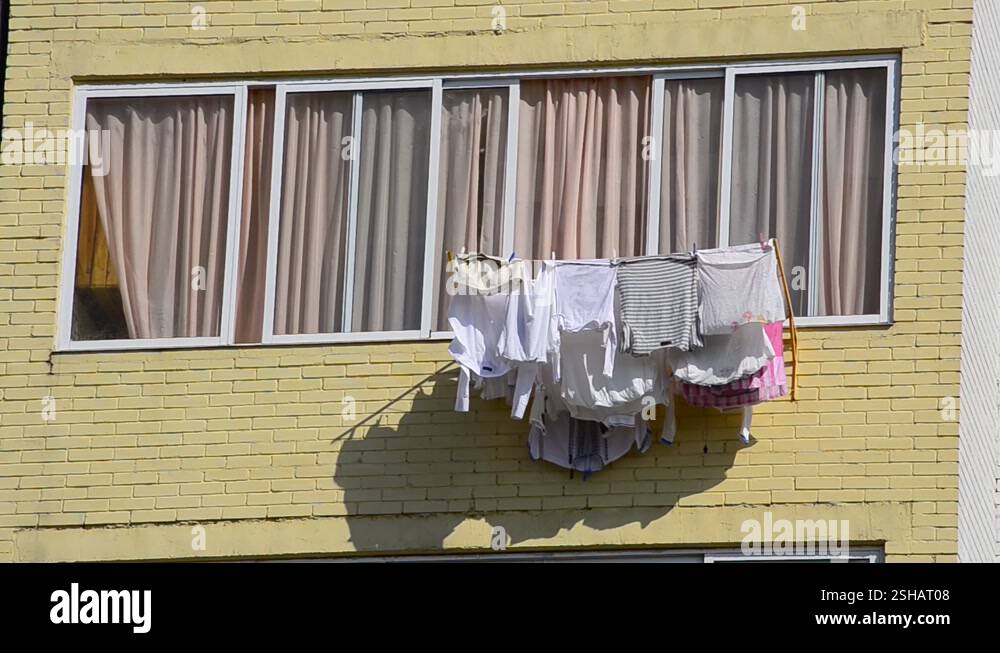 Drying linen on balcony Stock Videos & Footage - HD and 4K Video Clips ...
