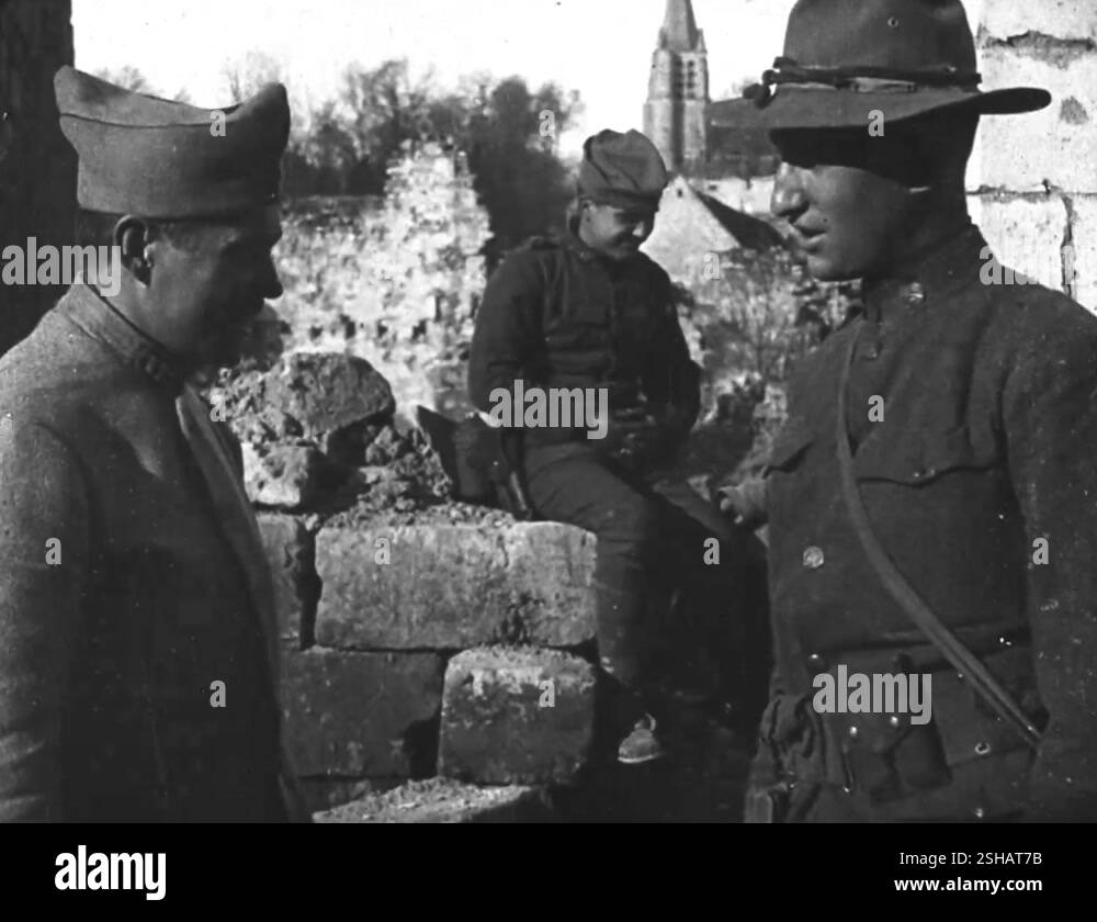 French and American soldiers chat Stock Video Footage - Alamy