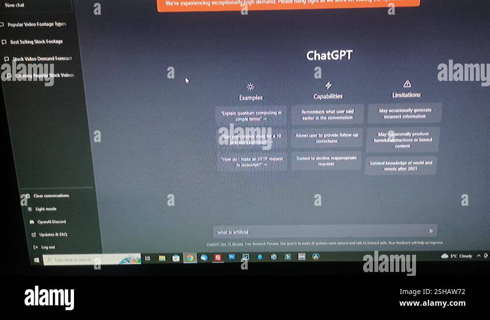 Human interaction with ChatGPT artificial intelligence conversation on ...