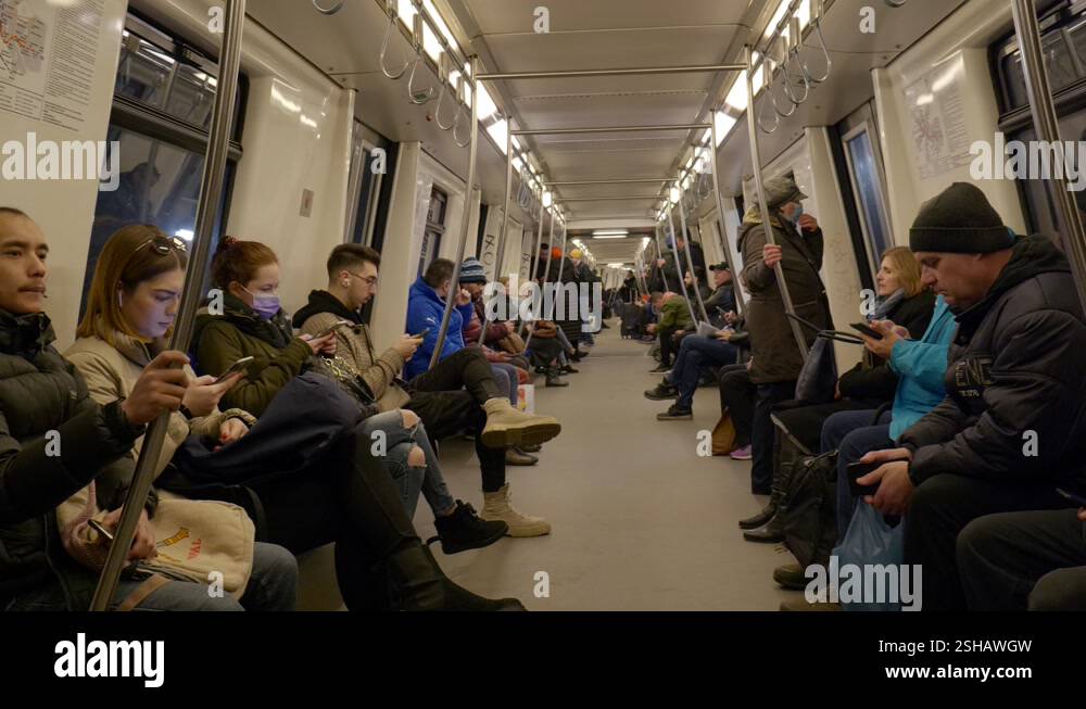 People Inside Metro Train Wagon Stock Video Footage - Alamy