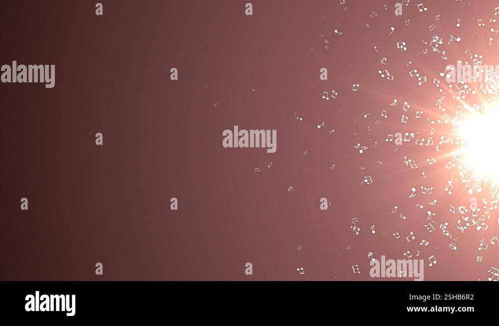 Flying Musical Notes Animation, Rendering, Background, Loop Stock Video ...