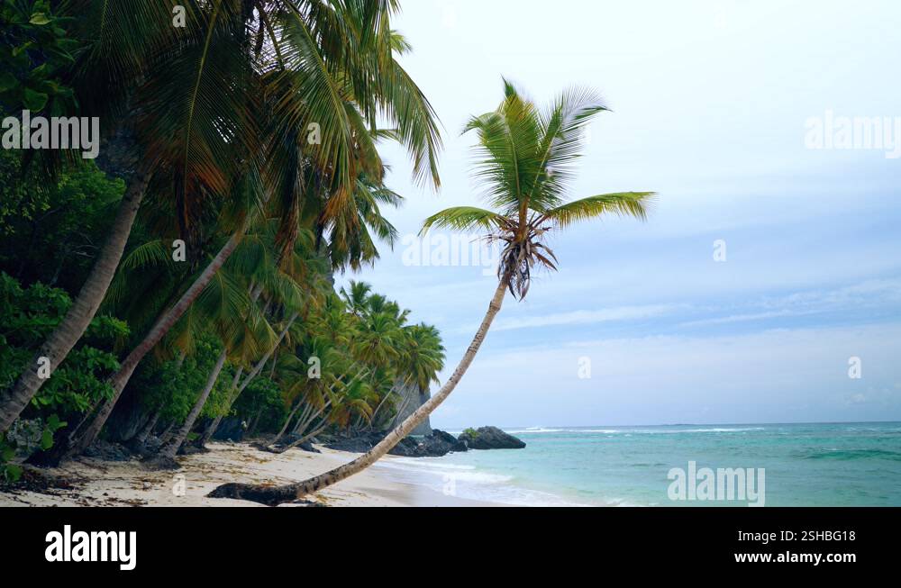 Playa Fronton beach in the Dominican Republic Stock Video Footage - Alamy