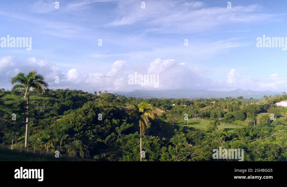Pan over Dominican Republic backcountry Stock Video Footage - Alamy
