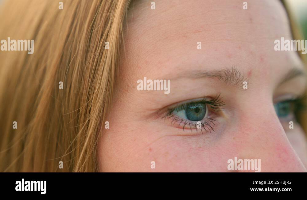 Eyes of beautiful girl, close up. Young woman eye view close up. Female ...