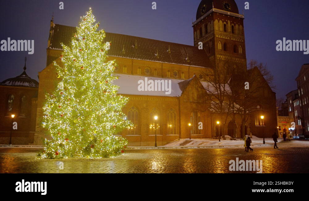 Riga city of Latvia in the month of January Stock Video Footage - Alamy