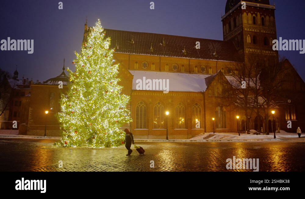 Riga city of Latvia in the month of January Stock Video Footage - Alamy