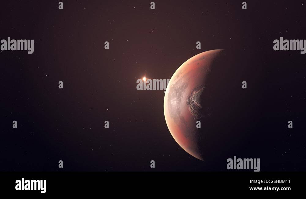 Sun Lighting Surface Of The Red Planet Mars Stock Video Footage - Alamy