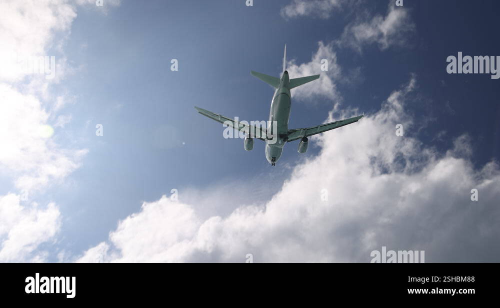 St Maarten Caribbean Maho Beach airline take off overhead 4K Stock ...