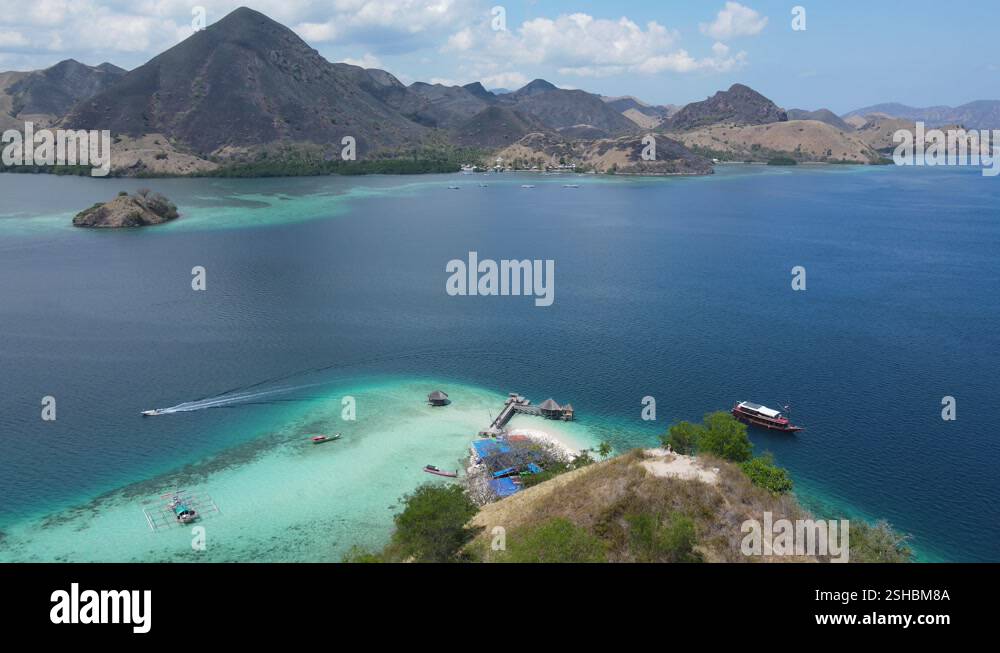 Komodo, Lesser Sunda Islands, Indonesia. Static Aerial View of ...