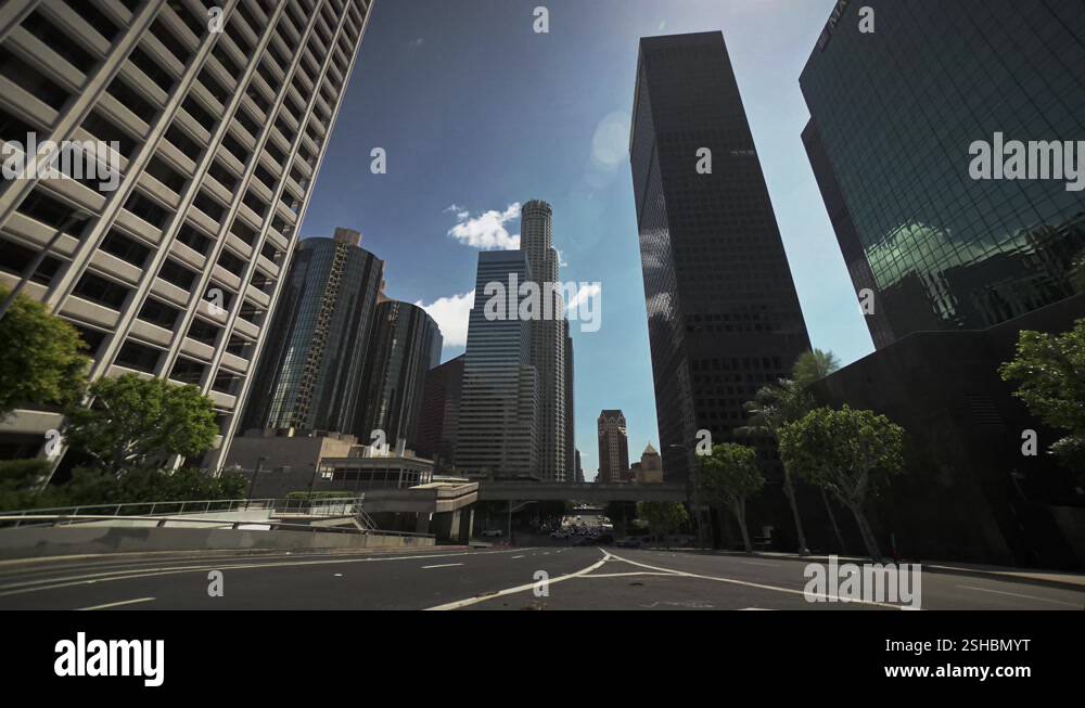 A Time Lapse of Los Angeles Street Traffic Commute during the day time ...
