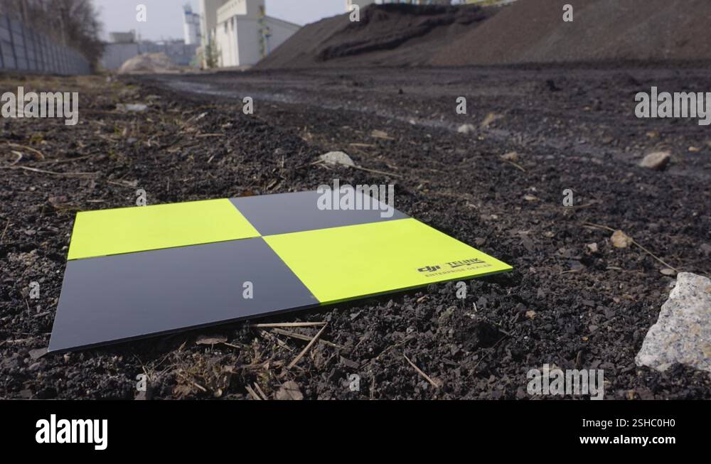 Small Landing pad for a drone - Steady handheld shot Stock Video ...