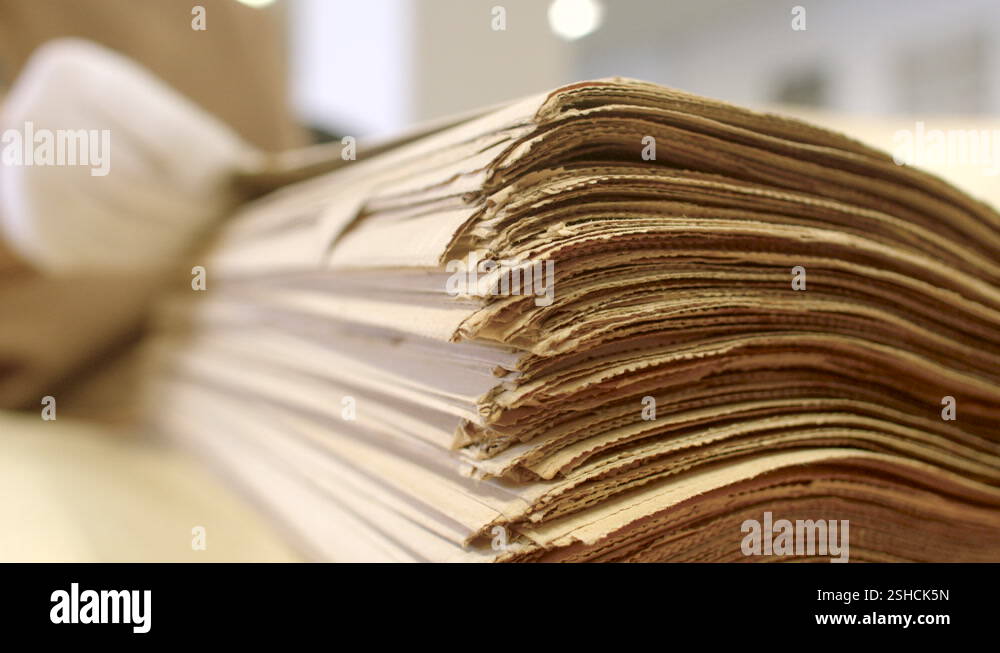 An archivist or historian studies archival documents, turning yellowed ...