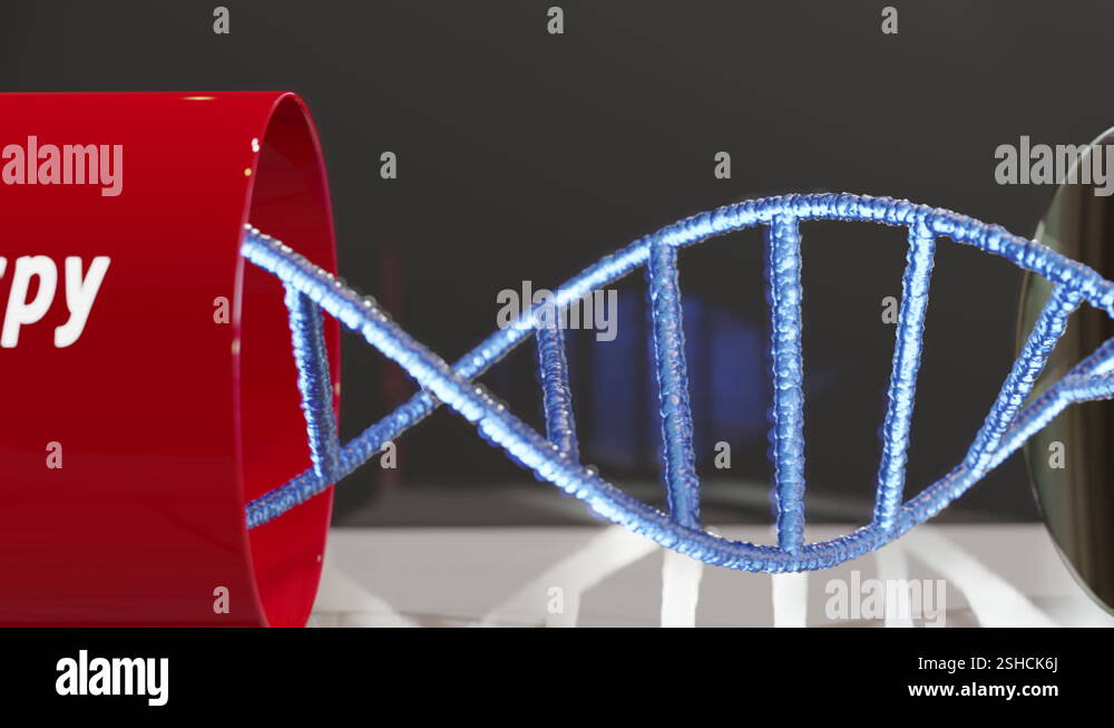 Gene Therapy Capsule with Double Helix (Closing Stock Video Footage - Alamy