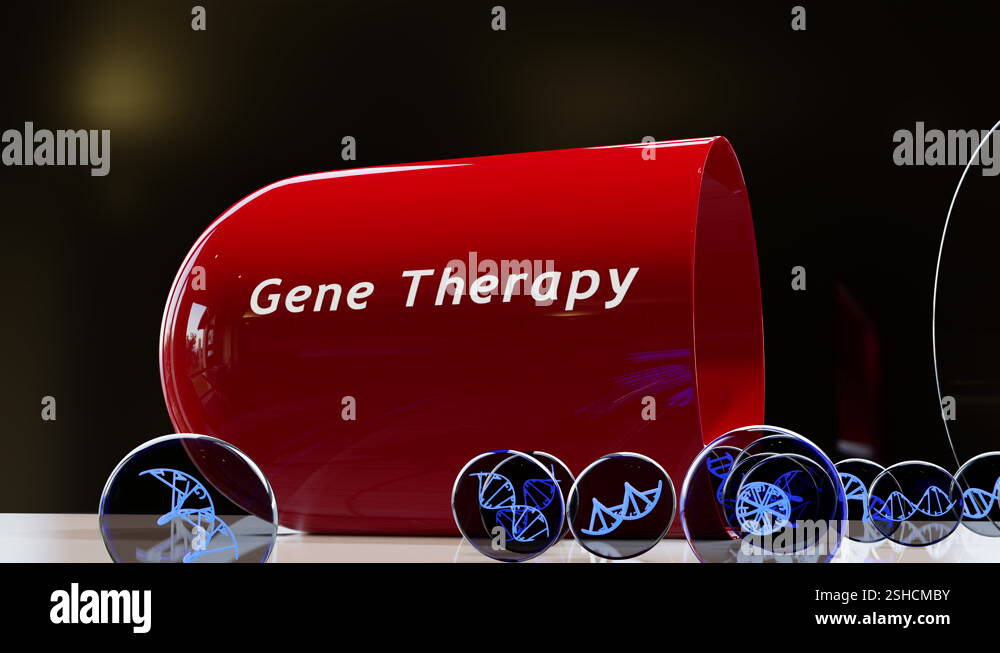 Gene Therapy Capsule with Encapsulated Helices Stock Video Footage - Alamy