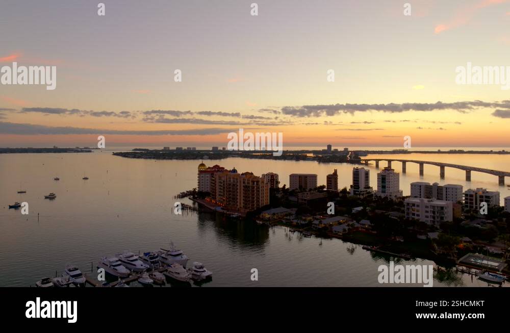 Aeral rising drone video Sarasota Beach FL Stock Video Footage - Alamy
