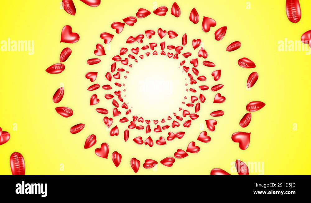 Falling BALLOON HEARTS Animation, Love Concept, Background, Loop Stock ...