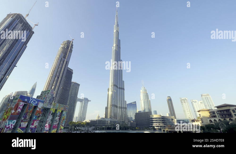 Super wide view with the plaza in front of the tallest building in the ...