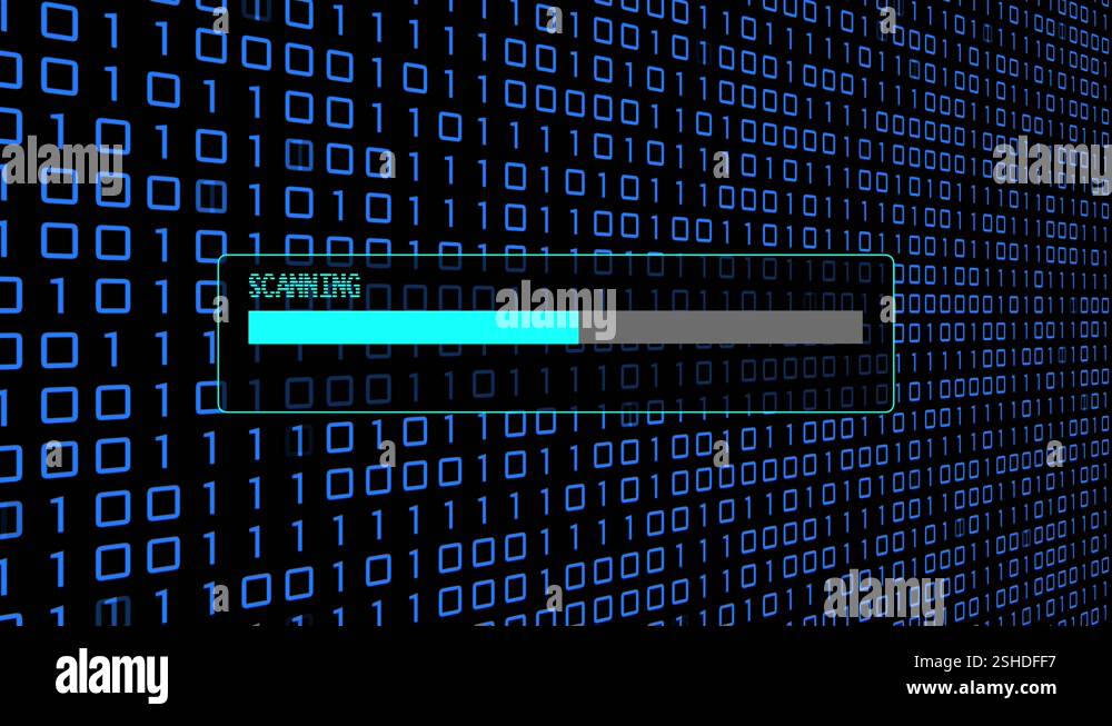 CYBER SECURITY Secure Firewall Antivirus Alert Protection Binary Code Background Stock Video ...