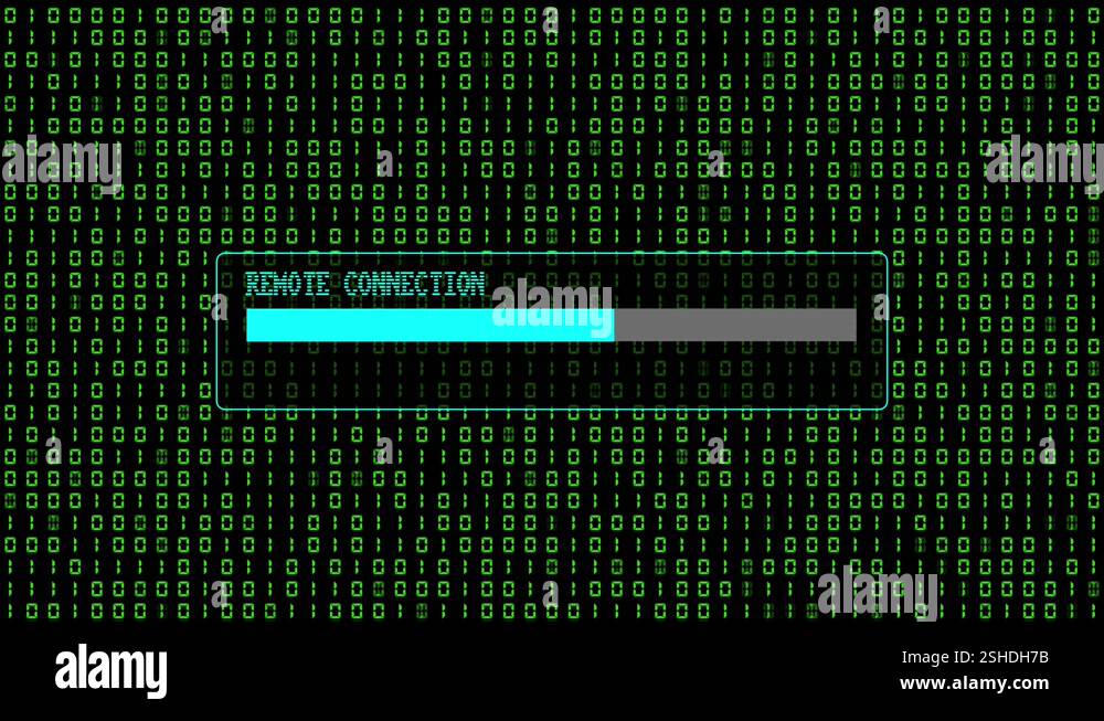 Green Binary Code Hacking System Abstract Background Concept Stock