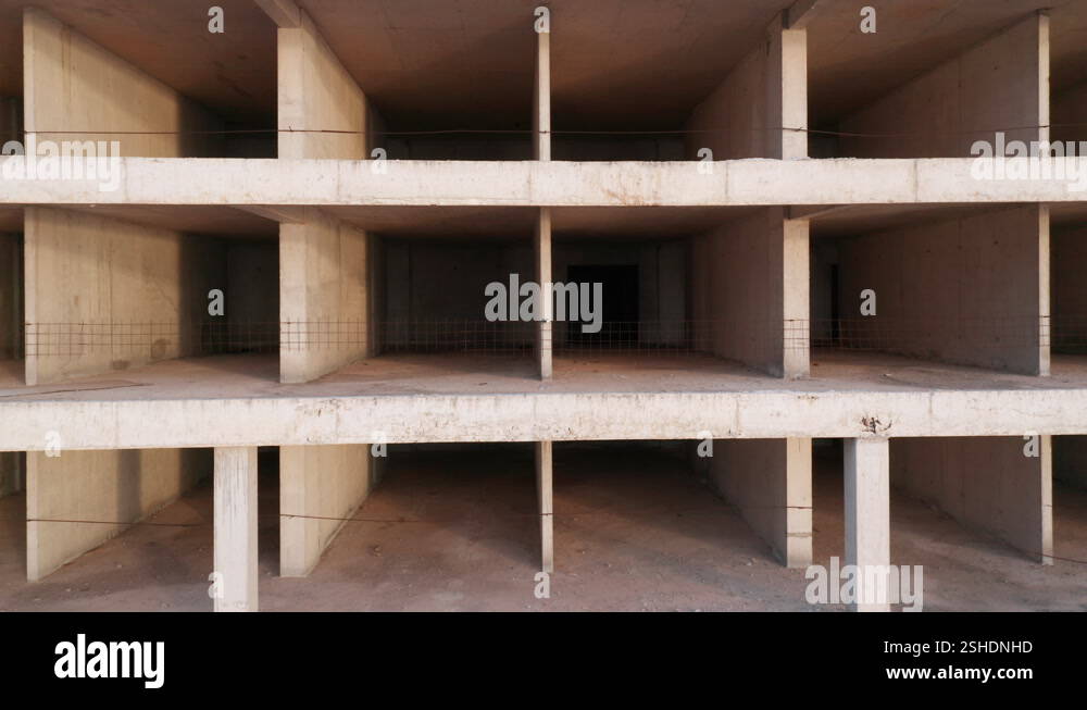 Building under construction - reinforced concrete high-rise multistory ...