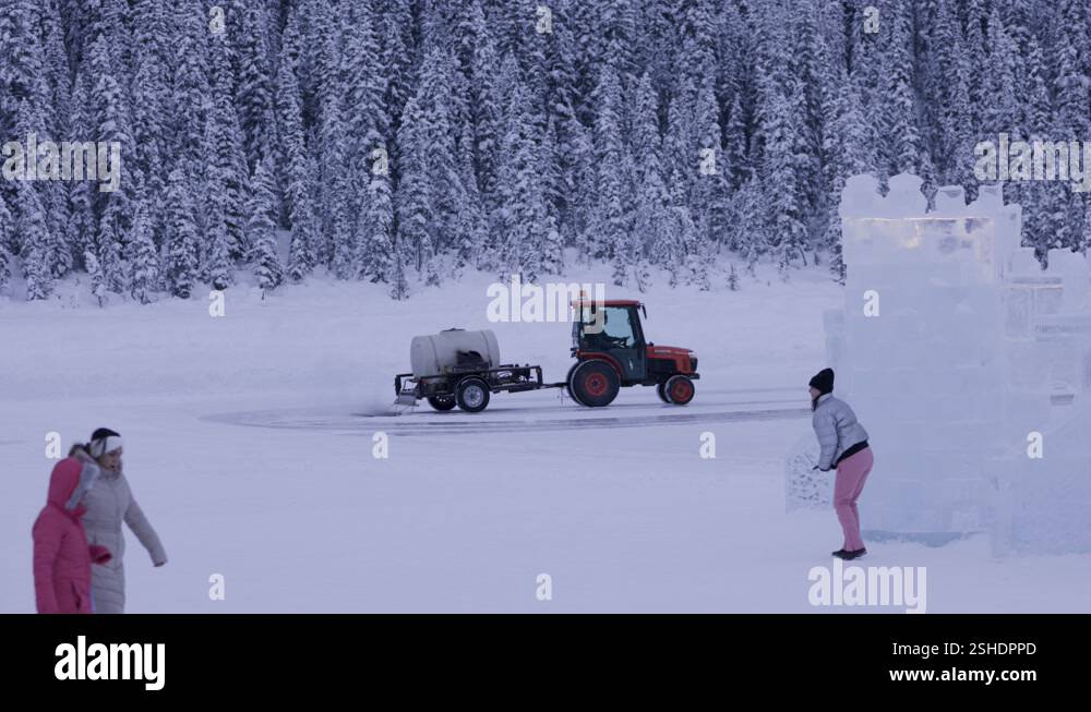 Ice Rink Banff National Park, Lake Louise, 4K Stock Video Footage - Alamy