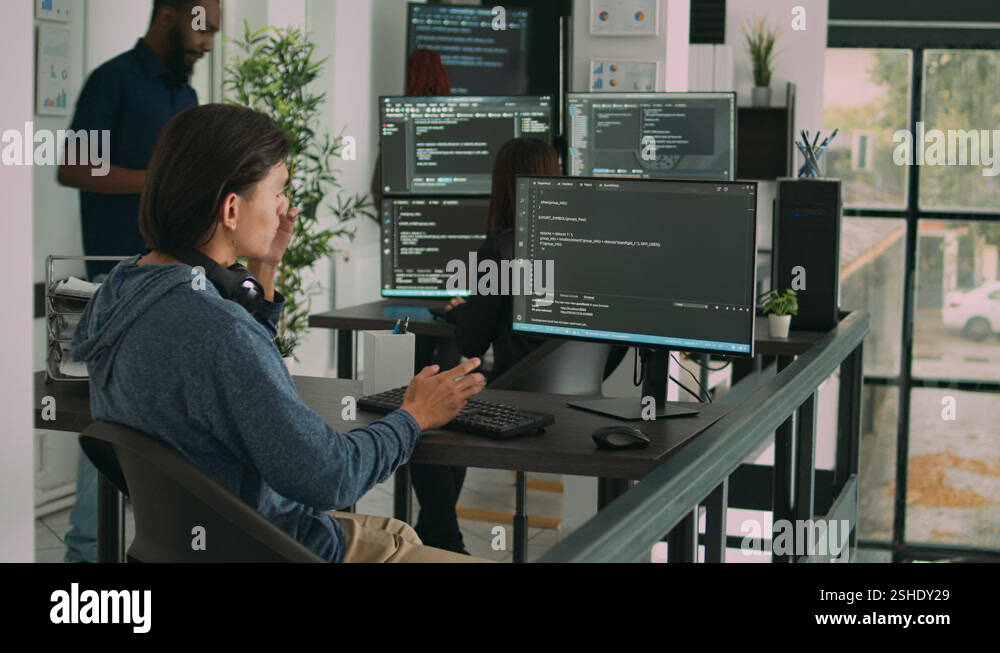 Software programer typing source code on computer keyboard Stock Video Footage - Alamy