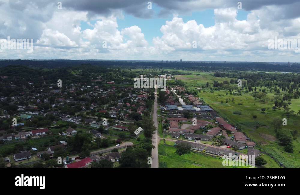 Drone video of a suburb in the west of Harare, Zimbabwe Stock Video ...