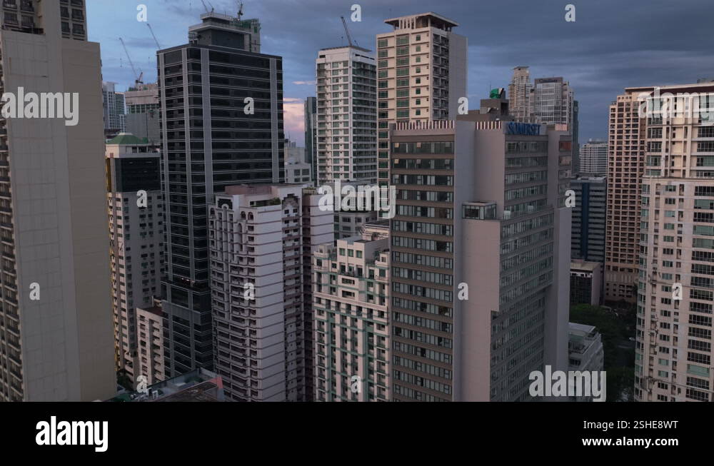 High-Rise Buildings In The Makati Business District In Manila Stock ...