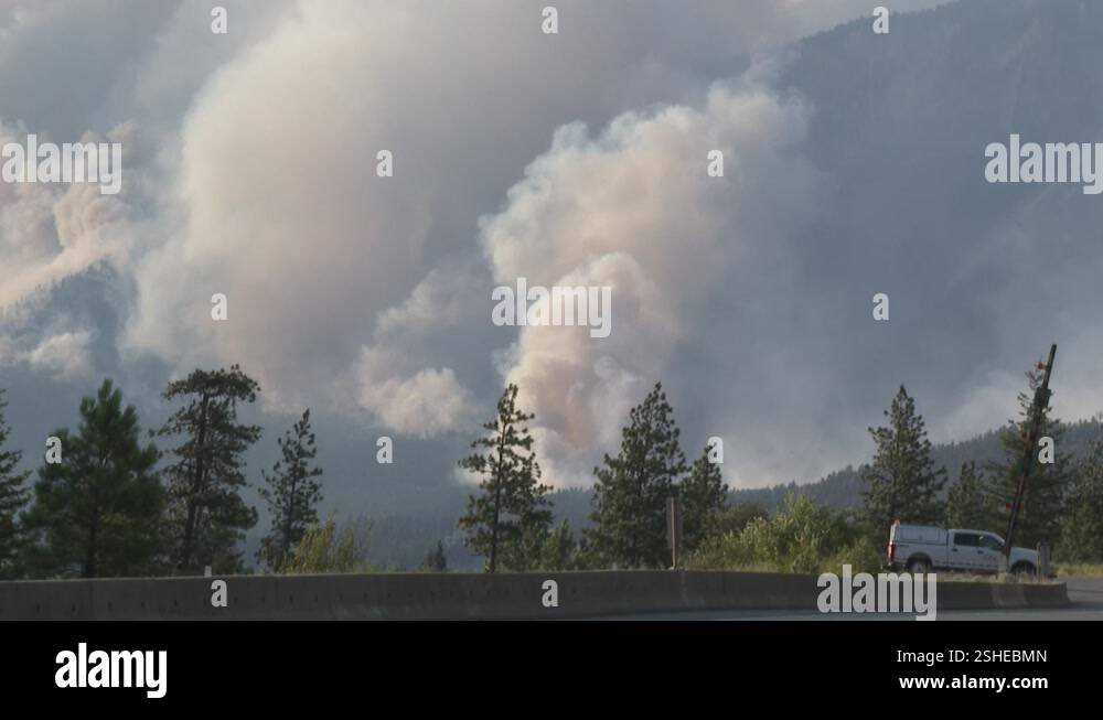 Wildfire Destroys Lytton BC Day and Night Time Footage Stock Video ...