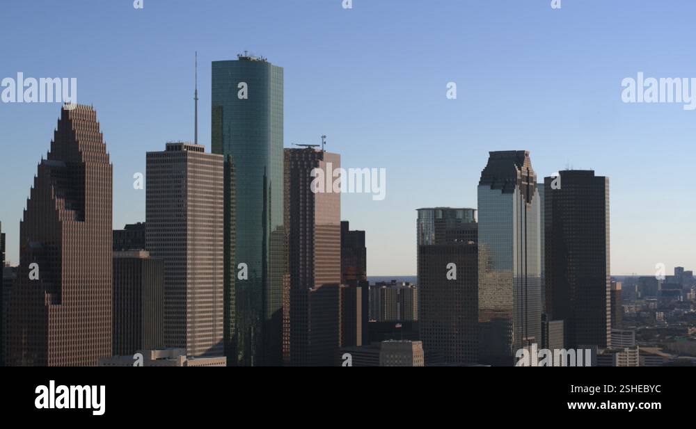 4k Aerial of downtown Houston, Texas Stock Video Footage - Alamy