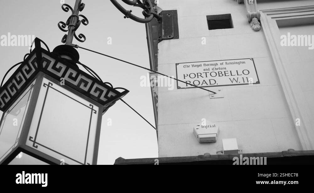 Famous Portobello Road Street Sign In London, United Kingdom. - Low ...