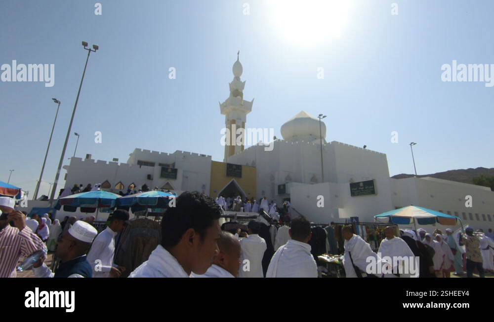 Famous Majid Mosque in Arafat, Mecca, Saudi Arabia Stock Video Footage ...