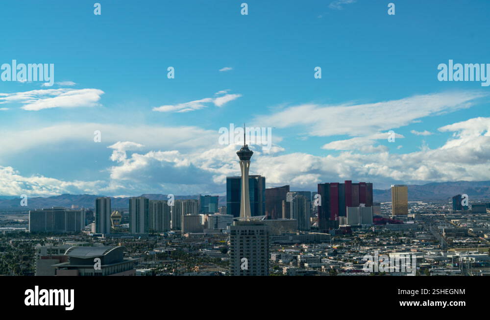 8K Time lapse of Las Vegas skyline in daytime Stock Video Footage - Alamy