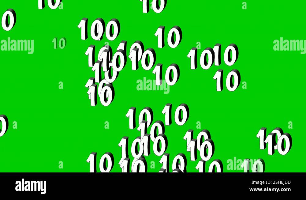 Animation Number ten 10 cartoon flaying moving up on green screen.4k ...