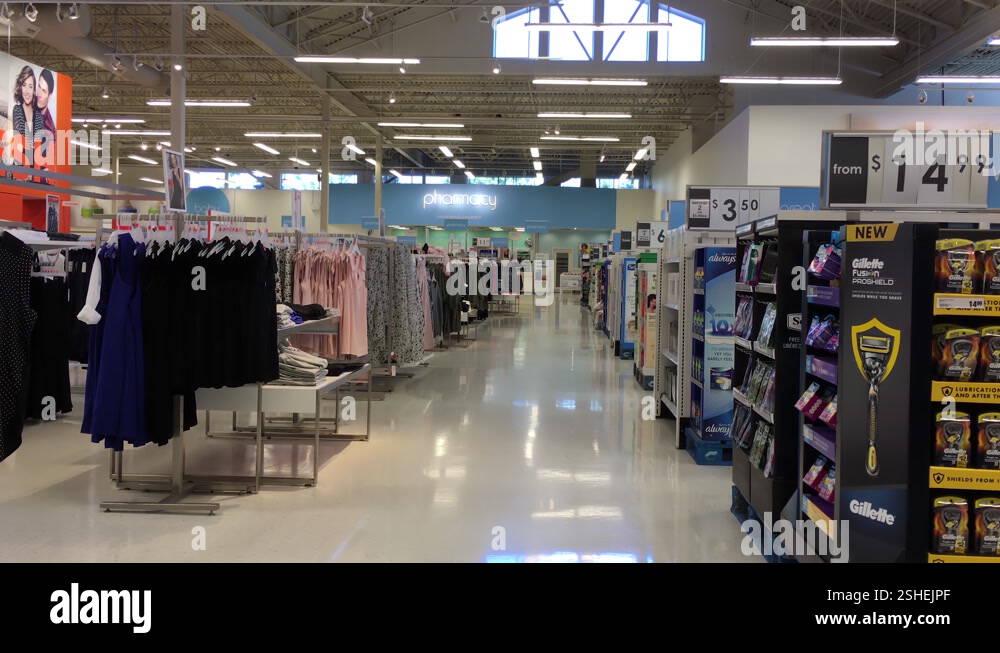 Fashion product corridor in Superstore with 4k resolution Stock Video ...