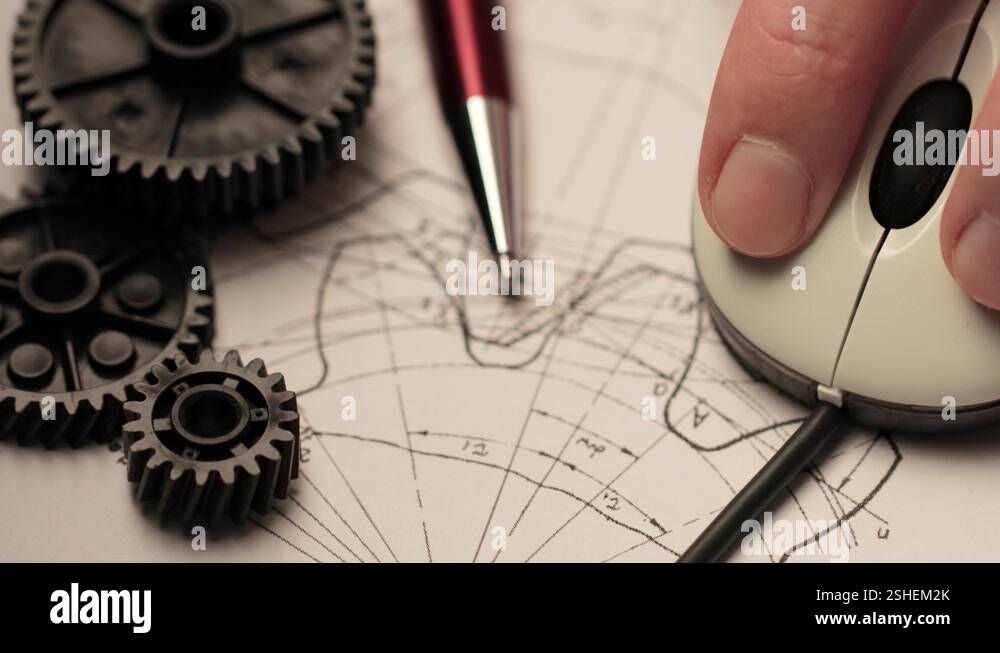 A workflow of modeling machine parts on a computer Stock Video Footage ...