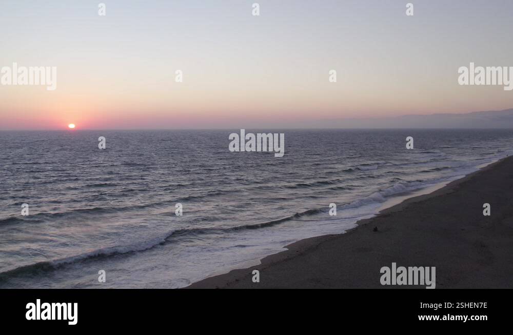 Gorgeous Orange and Pink Sunset in Oxnard, California - 4K Drone Slow ...